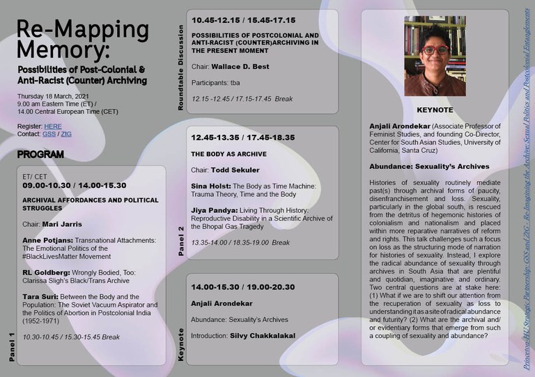 Program Re-Mapping Memory — Zentrum für Transdisziplinäre ...